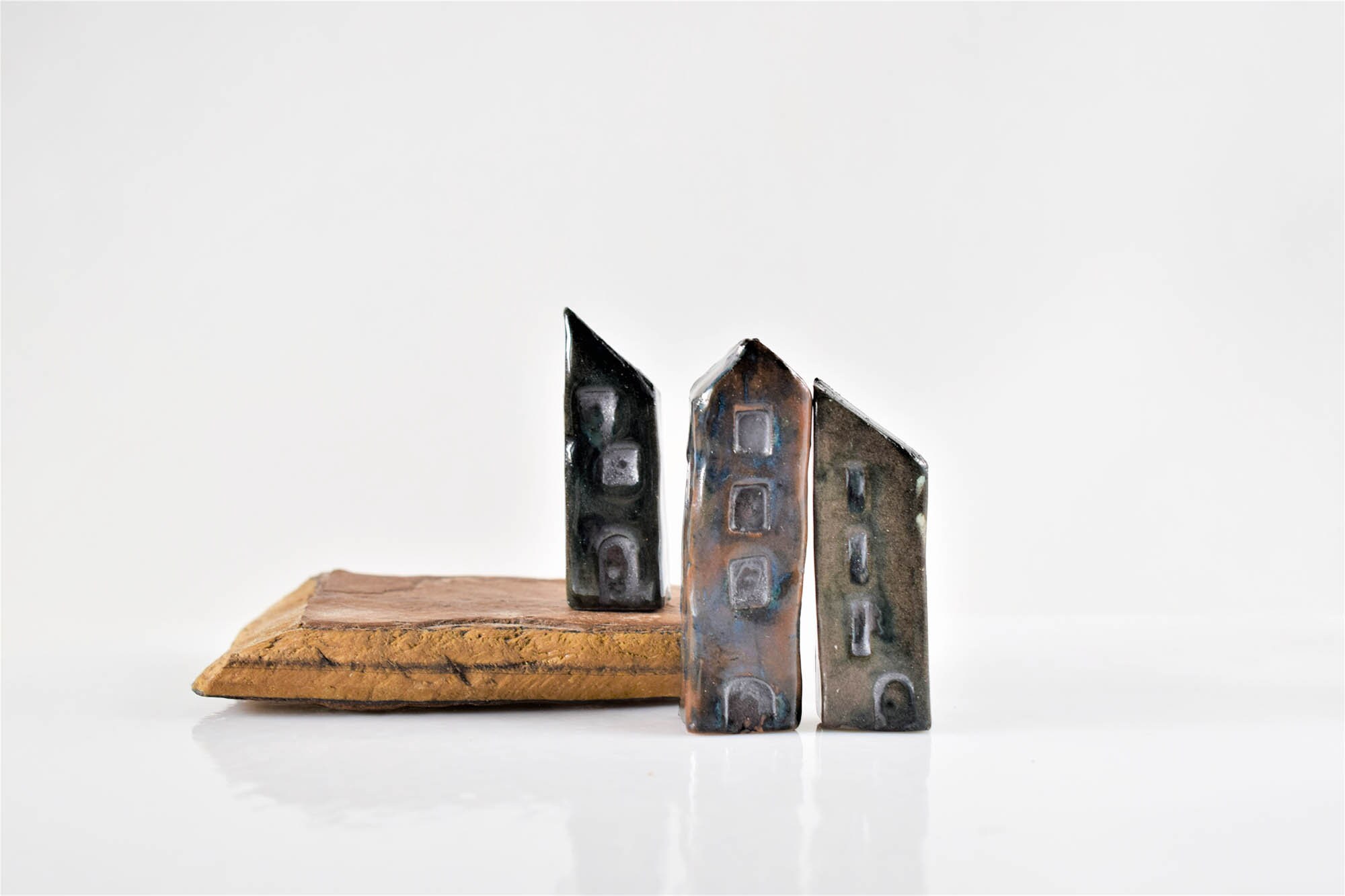 Clay Miniatures. Houses for Model Railway Decoration. City Buildings ...