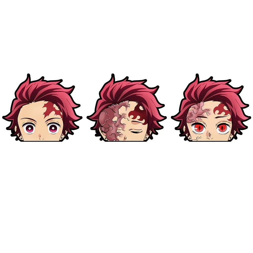 Tanjiro 3D Motion Peeker Car Decal Sticker - Etsy