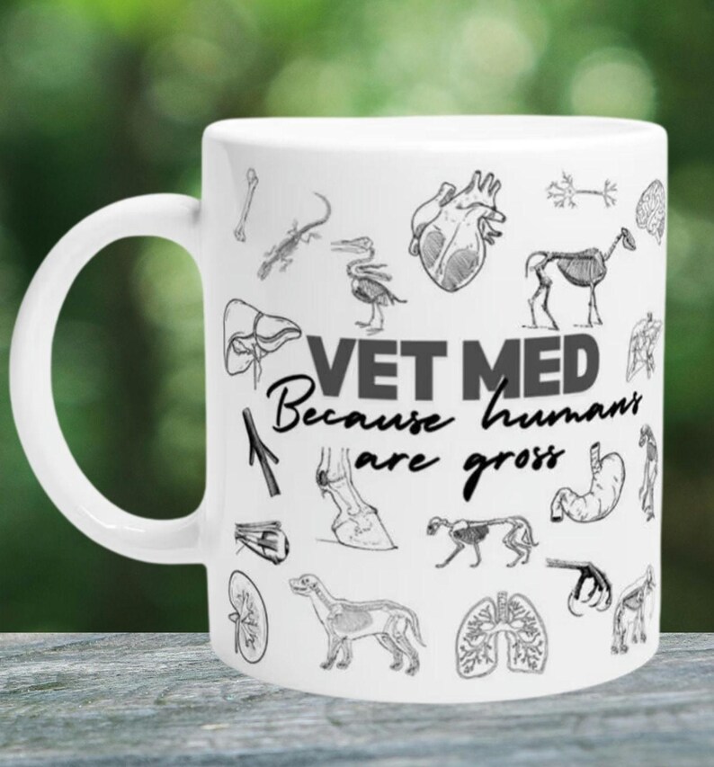 Veterinary Anatomy Mug. Vet Tech, Vet Nurse Day, Veterinarian. Gift for ...