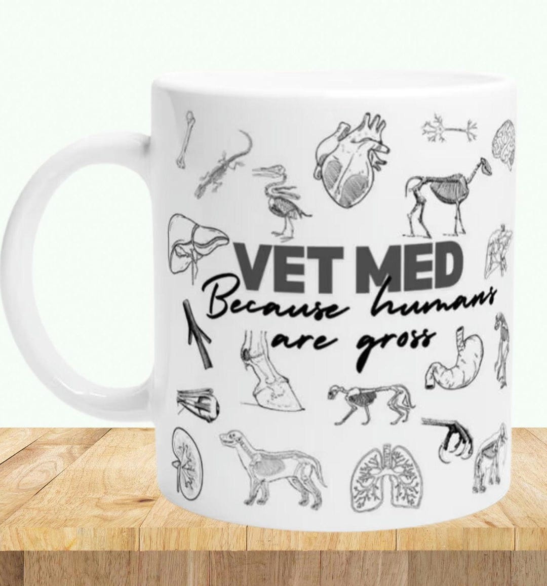 Veterinary Anatomy Mug. Vet Tech, Vet Nurse Day, Veterinarian. Gift for ...