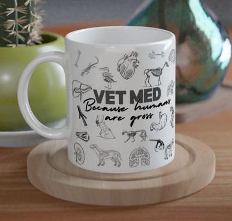 Veterinary Anatomy Mug. Vet Tech, Vet Nurse Day, Veterinarian. Gift for ...