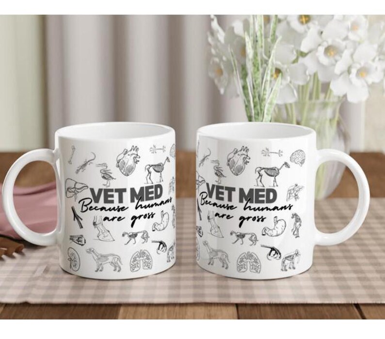 Veterinary Anatomy Mug. Vet Tech, Vet Nurse Day, Veterinarian. Gift for ...