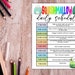 Editable Kids Daily Schedule Template, Squishmallow Schedule Printable ...