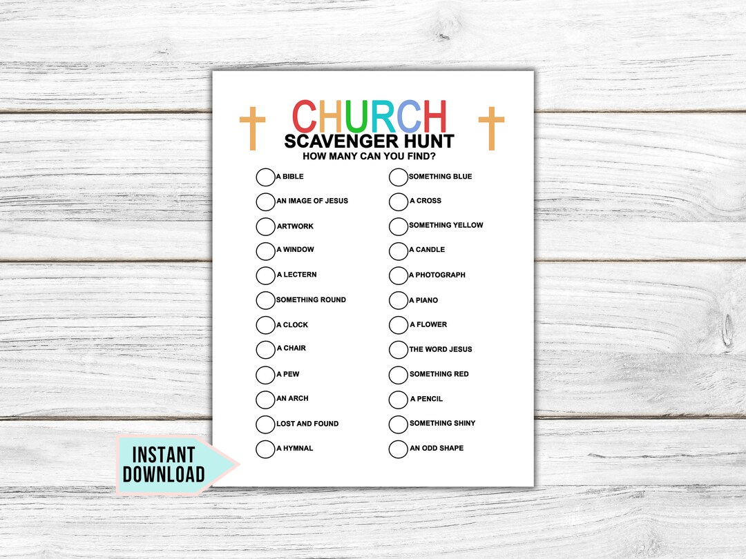 Church Scavenger Hunts, Church Photo Scavenger Hunts, Bible Games ...