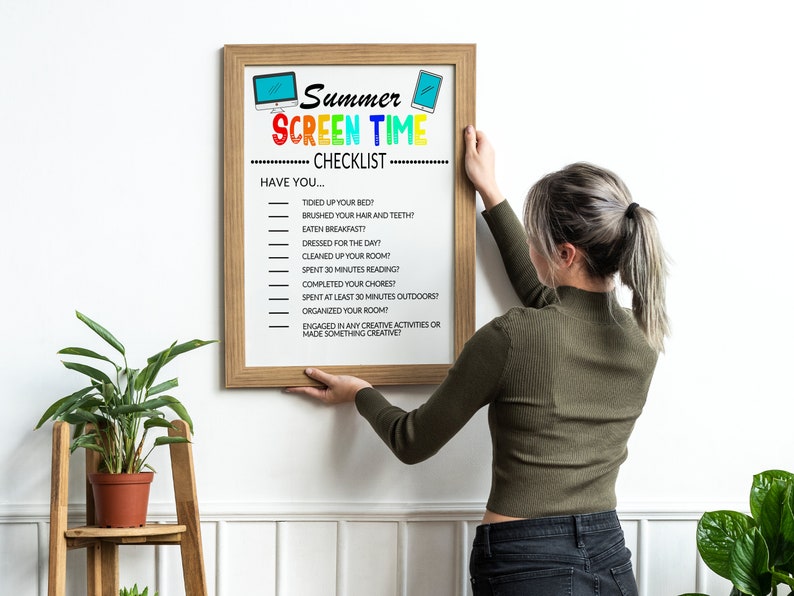 Editable Summer Screen Time Rules for Kids, Summer Planner, Printable ...