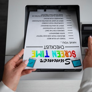 Editable Summer Screen Time Rules for Kids, Summer Planner, Printable ...