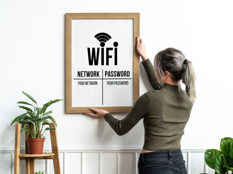 Editable Wifi Sign Template, Wifi Password Sign, Wifi Password ...