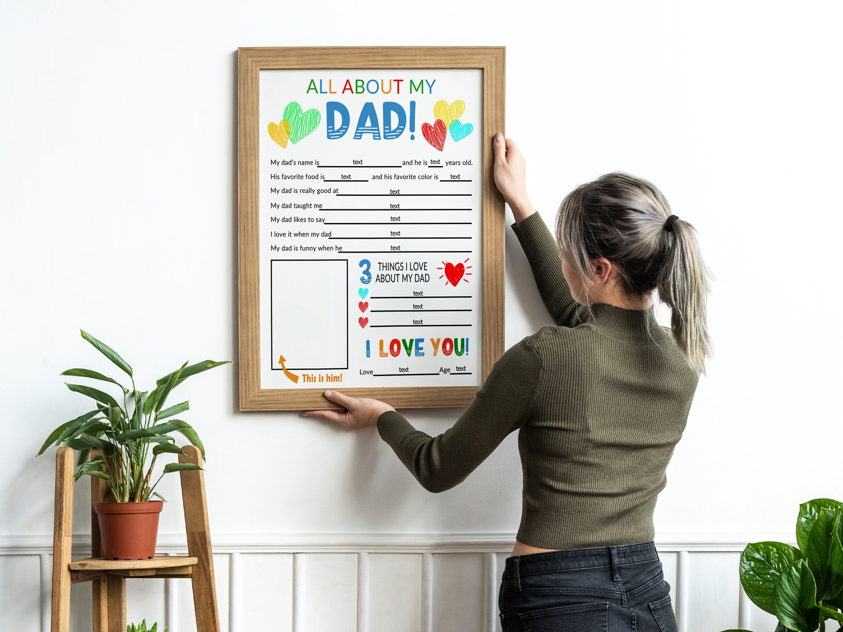 All About My Dad Printable, Fathers Day Gift From Kids Interview, Dad ...