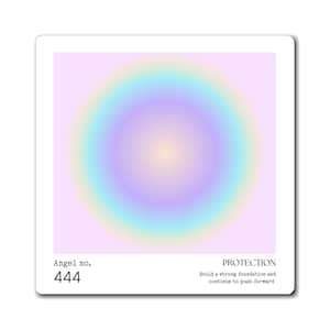 Angel Number 444 Aura MAGNET Protection Vinyl Refrigerator Magnet ...