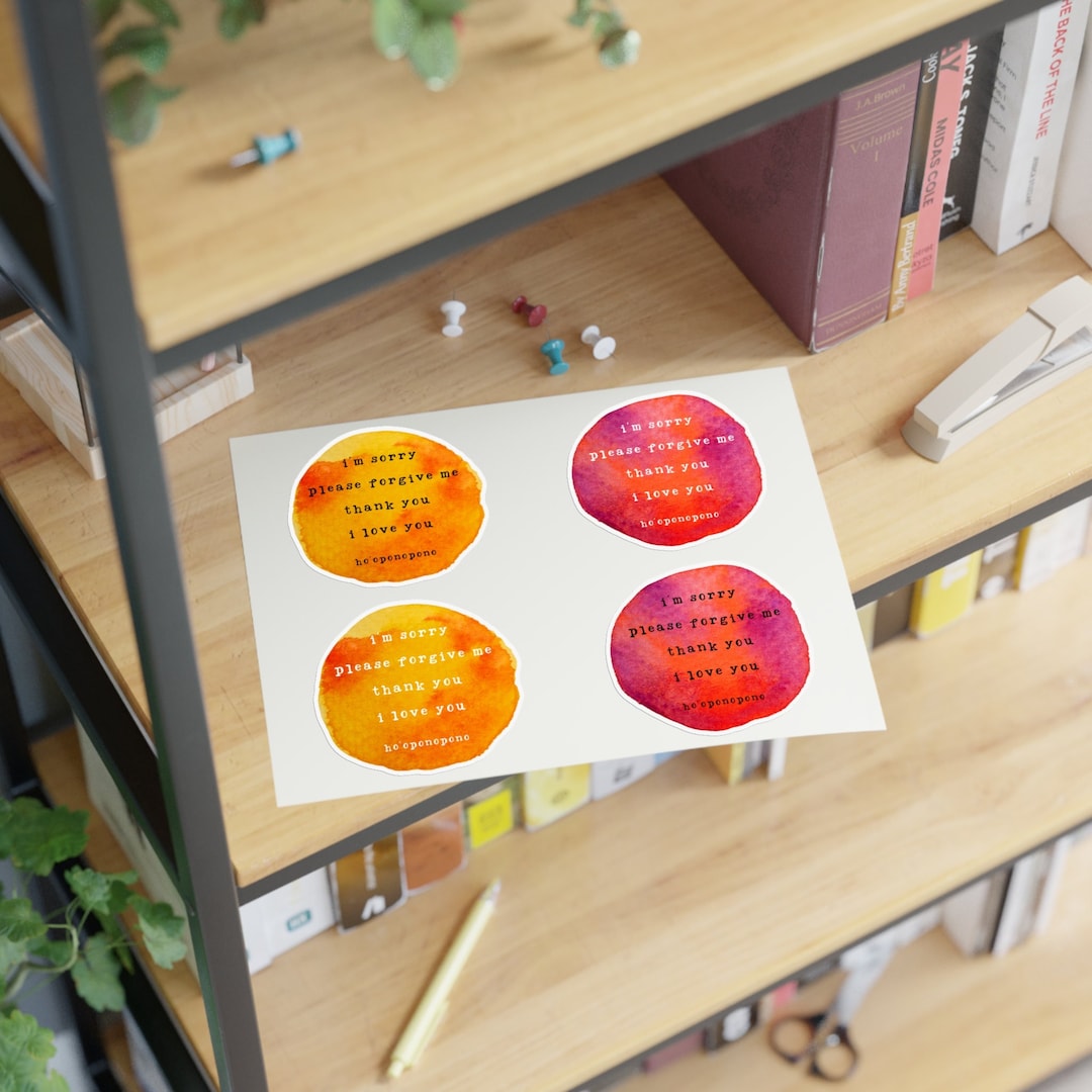 Ho'oponopono Prayer Sticker Sheet Healing Meditation Mantra Stickers ...