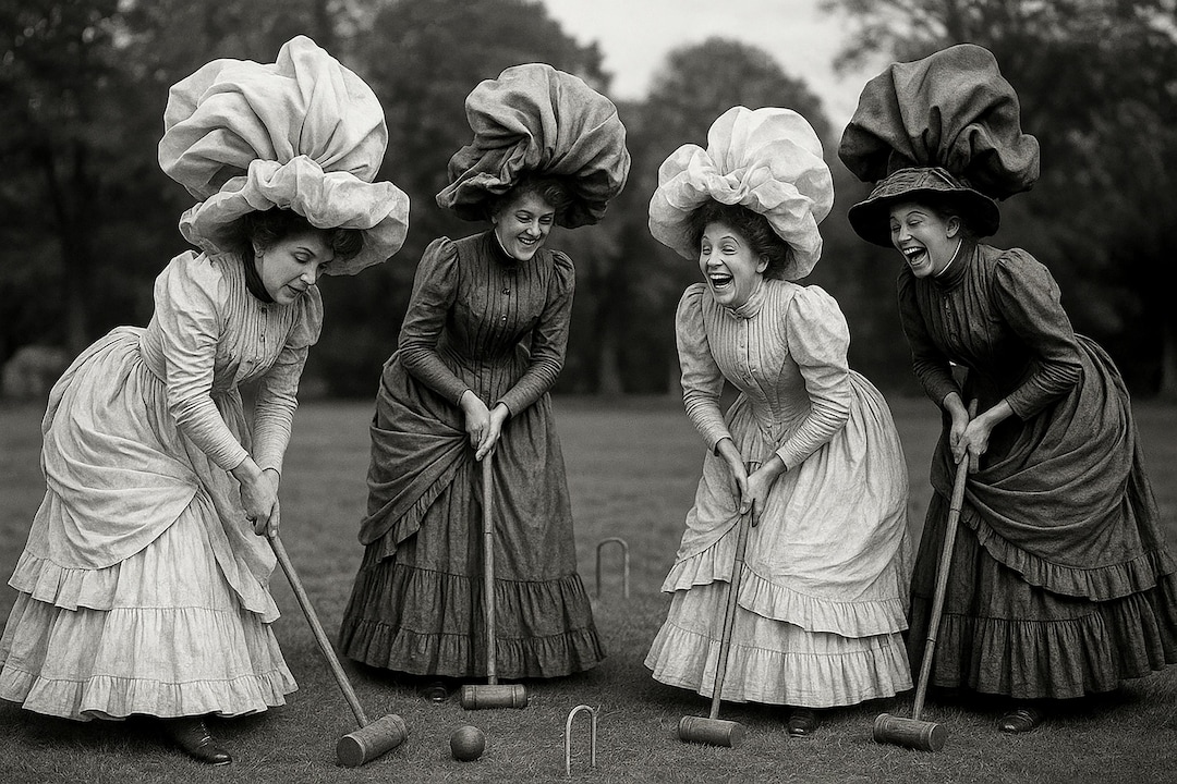Victorian Ladies Playing Croquet - Etsy