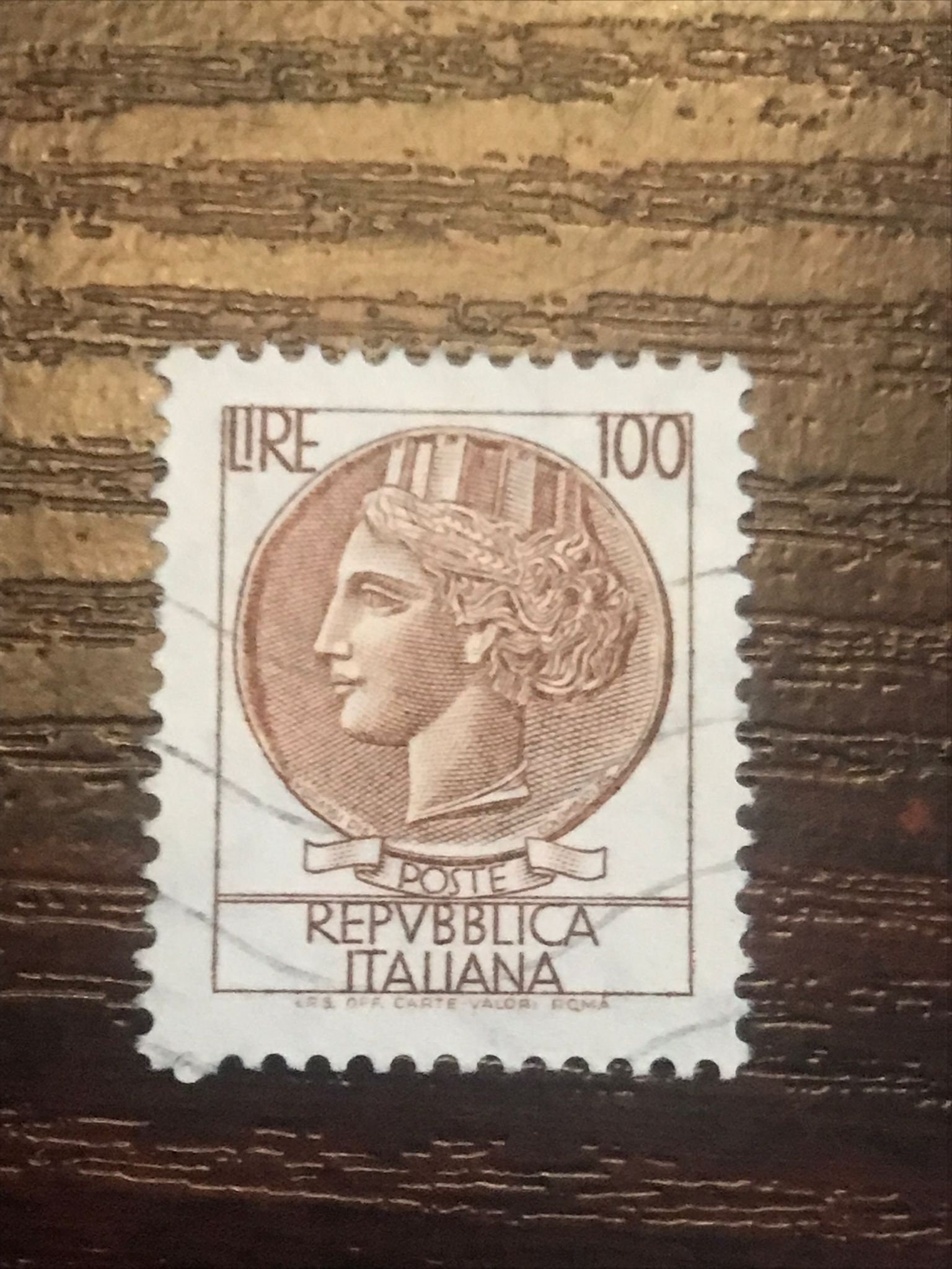 Rare Repvbblica Italiana 100lire; Brown Stamp - Etsy
