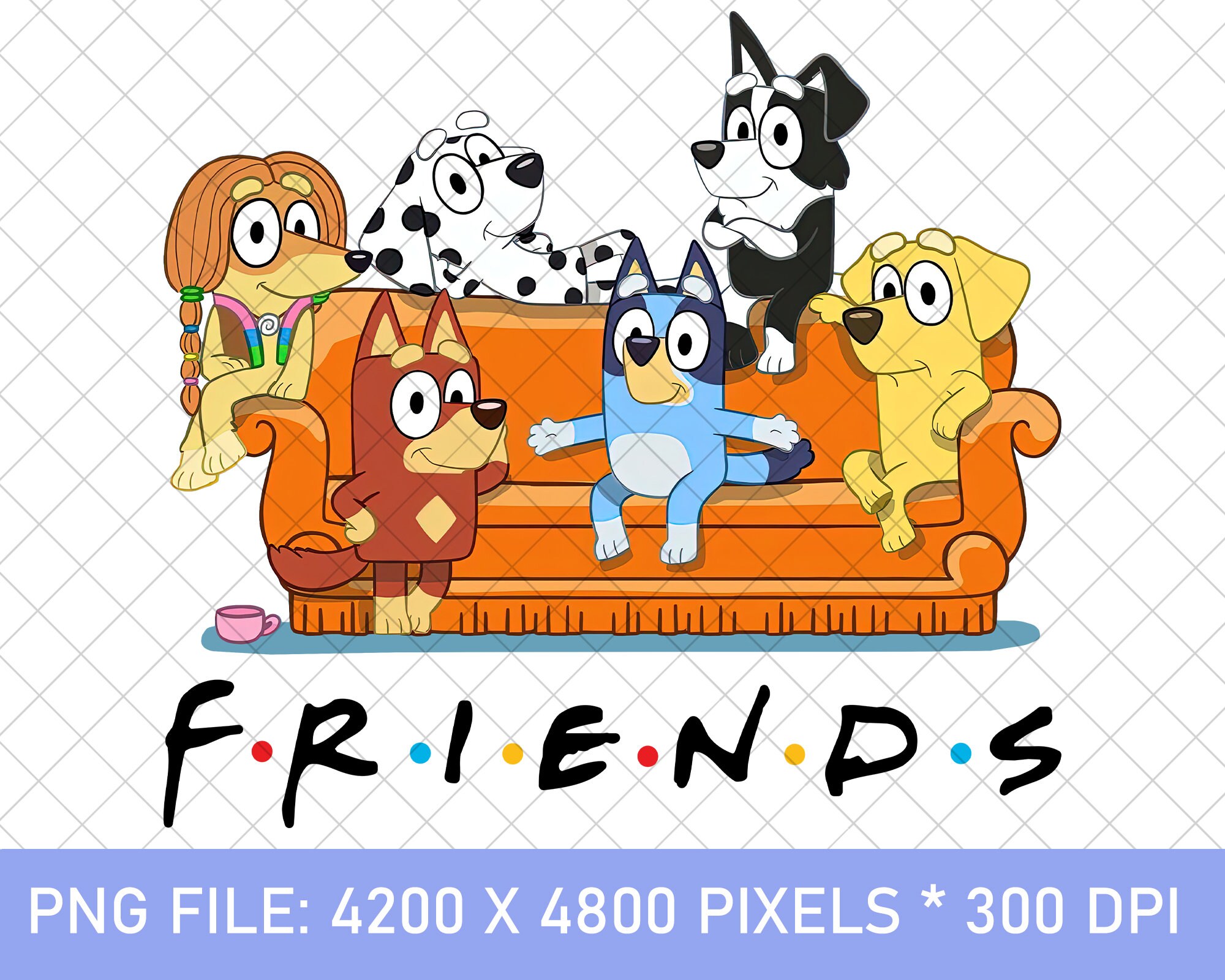 Bluey Friends Png Bluey Friends Instant Download Png Ready - Etsy Canada