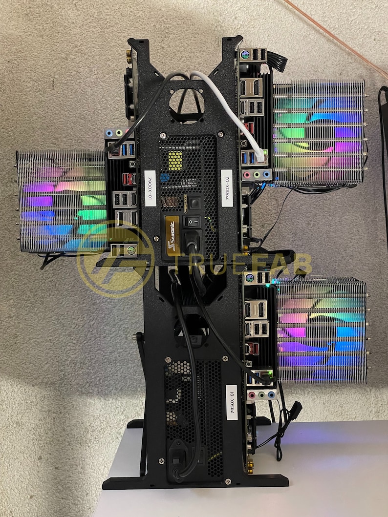 1-4 Pcs | Stackable Dual Matx Motherboard & PSU Stand | for CPU Crypto ...