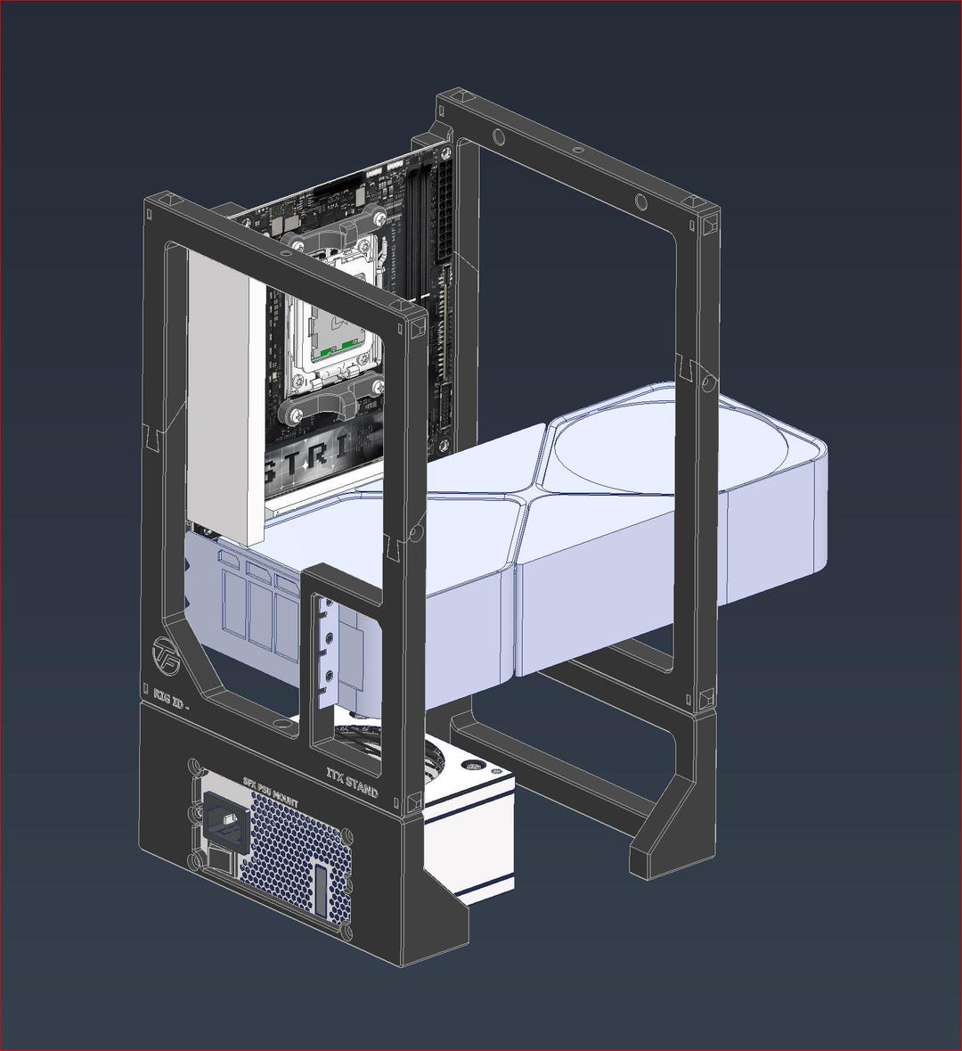 ITX Cpu + Gpu Stackable Rig Stand | CPU Crypto Mining, Test Rig ...