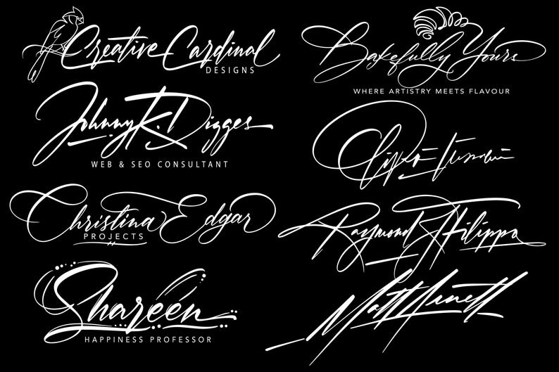 Handwritten Name Calligraphy Signature Logo - Etsy