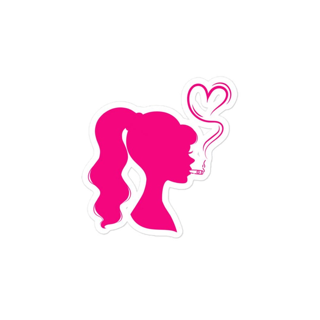 Barbie Sticker Smoking Barbie Decal Cool Girl Sticker Water Bottle ...