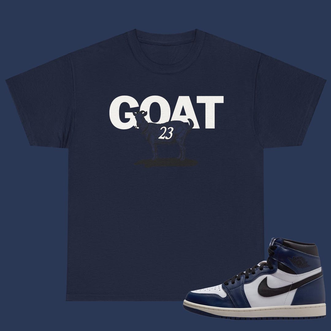 Jordan 1 High OG Midnight Navy - Goat Amongst Goats - Unisex Heavy ...