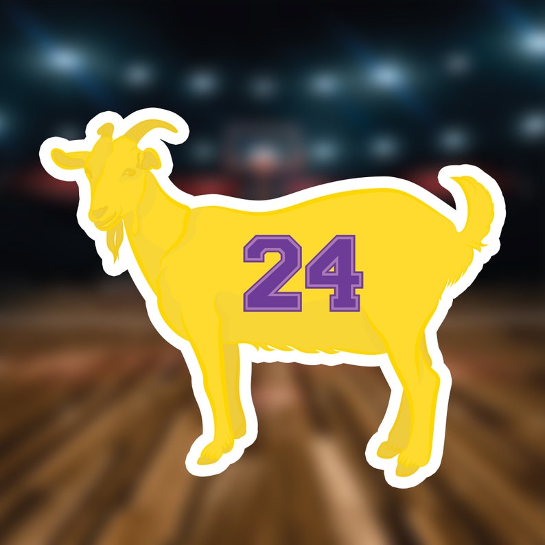 GOAT 24 - Los Angeles Basketball - Mamba Kiss-cut Stickers - Etsy