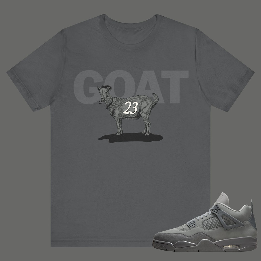 Jordan 4 Wet Cement - Goat Amongst Goats - Unisex Sneaker Matching Tees ...