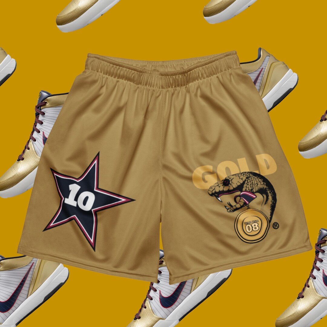 Kobe 4 Protro Gold Medal Mamba Got Gold Sneaker Matching Unisex Mesh ...