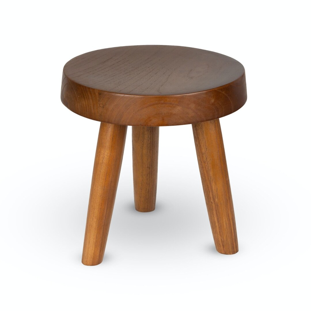 Chandigarh Style Small Wooden Stool Dark Brown, Black, Teak Milking ...