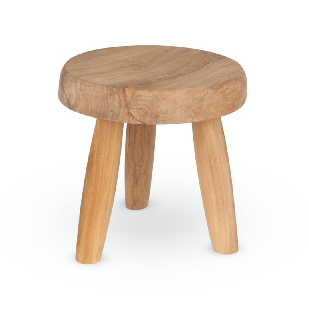 Chandigarh Style Small Wooden Stool Dark Brown, Black, Teak Milking ...