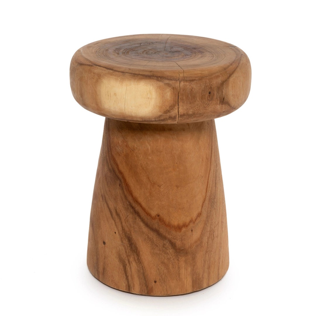 Mushroom Inspired Wooden Stool Handmade Furniture Milking Stool Side ...