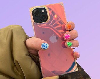 Heart 3D Fold Love Heart Pattern Phone Case for iPhone 15 14 13 12 11 ...