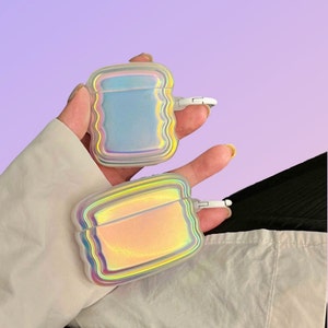 Laser Luxury Laser Iridescent Soft Wave Earphone Case for Airpods Pro ...