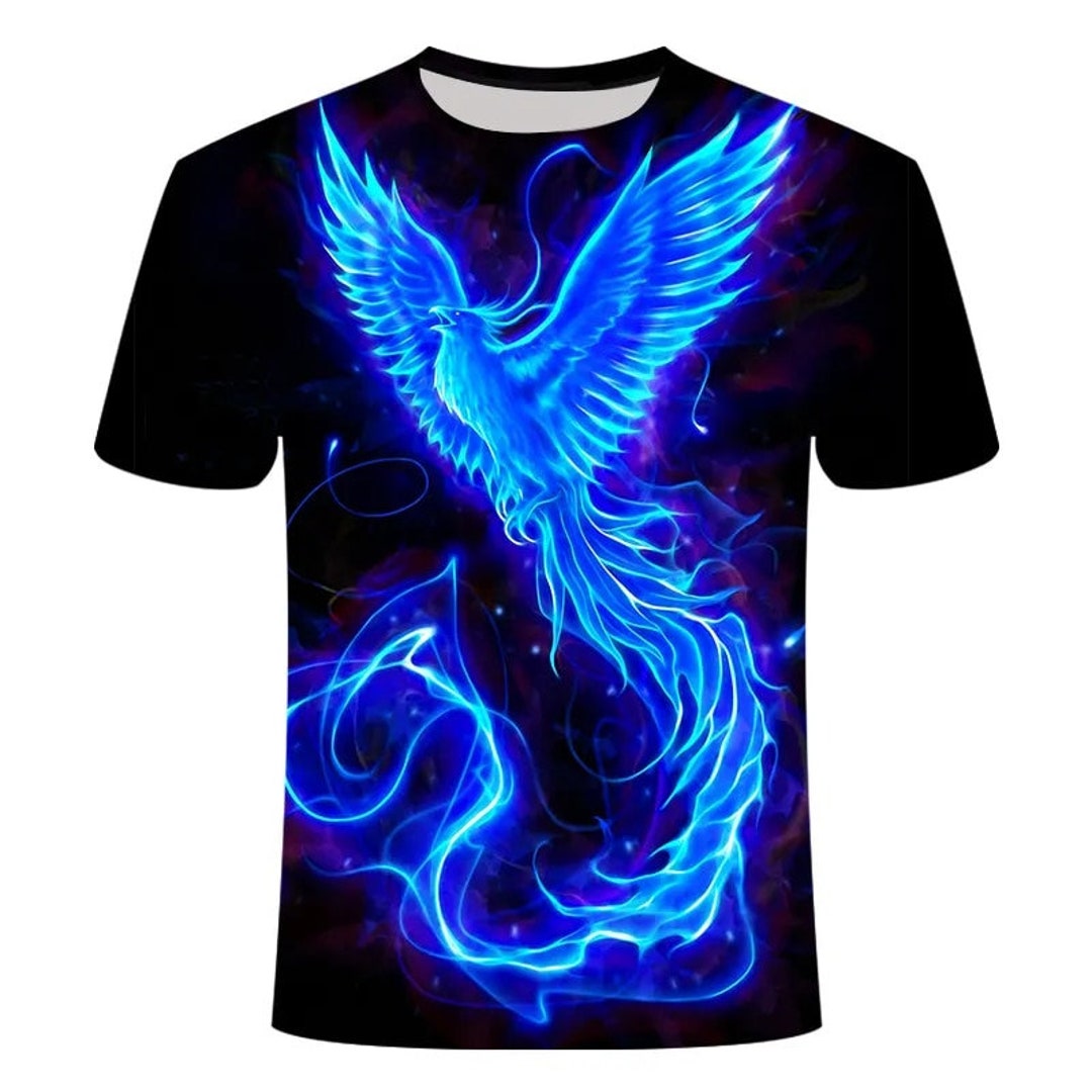 Blue Phoenix Shirt Tshirt Top New Custom Clothing High Quality Shirt ...