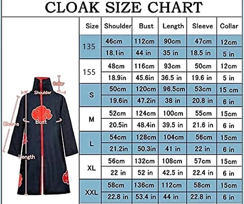 Red Cloud Ninja Cloak Unisex Anime Cosplay Costume Anime - Etsy UK