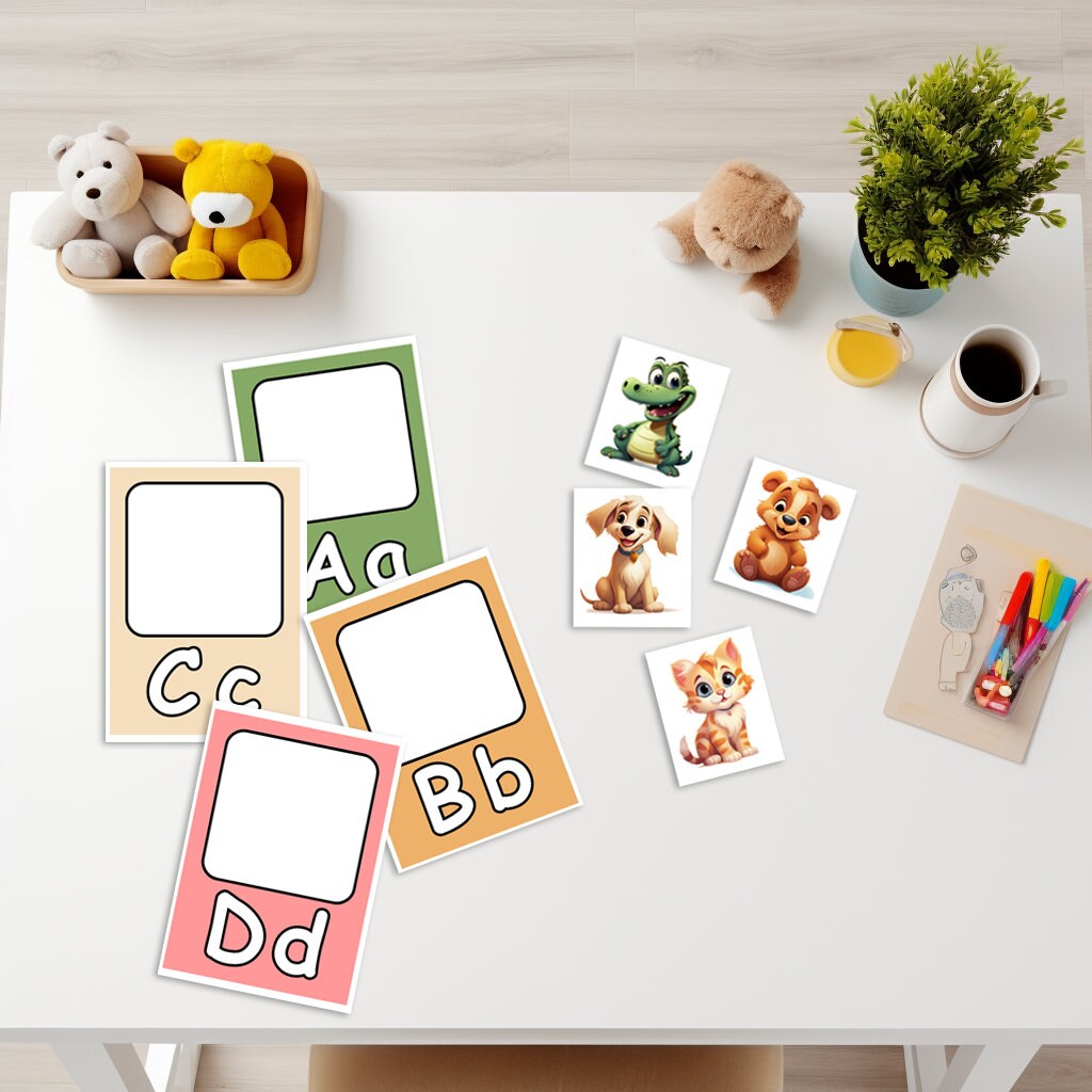 Animal Alphabet Flashcards, Educational Printable Cards With *BONUS ...