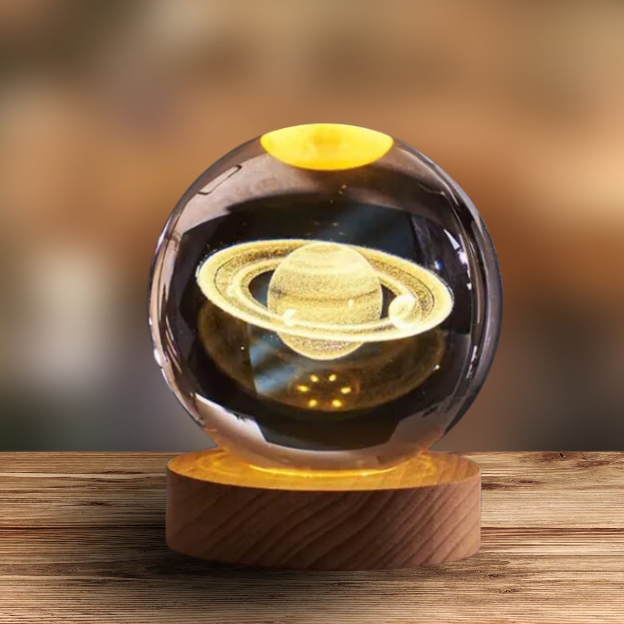 3D Solar System Crystal Ball, Table Lamp, Galaxy Globe, Astronomical ...