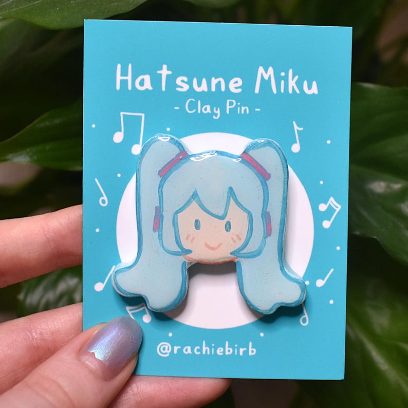 Vocaloid Clay Pins | Hatsune Miku, Kagamine Rin, Kagamine Len, Megurine ...