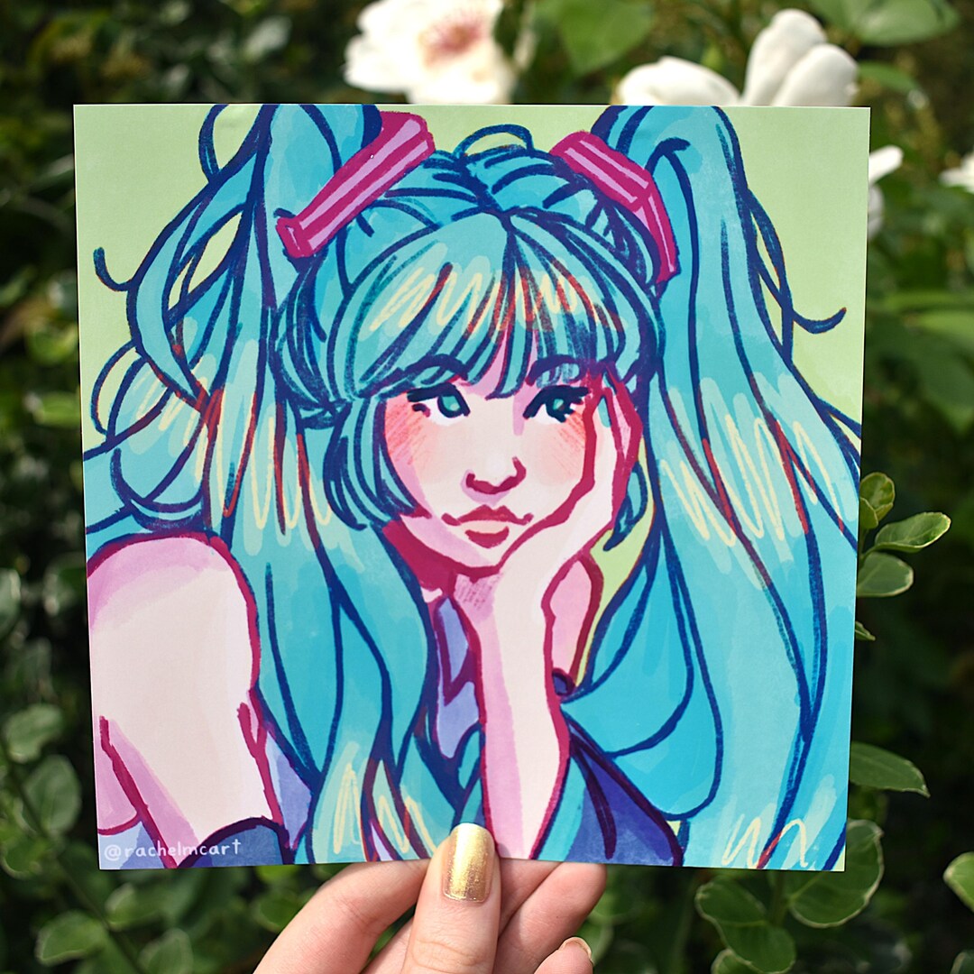 Hatsune Miku Square Print | Vocaloid - Etsy