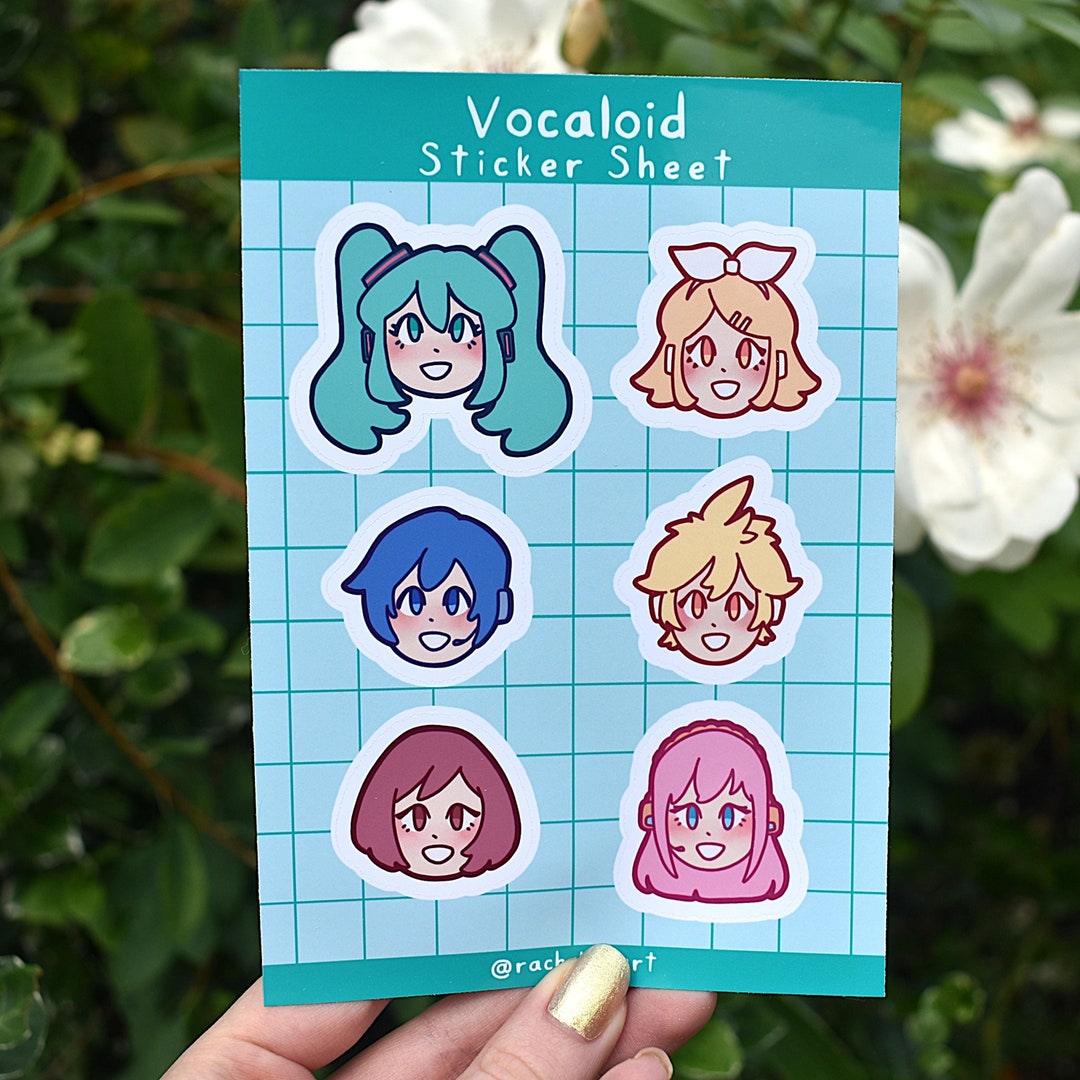 Vocaloid Sticker Sheet Hatsune Miku, Kagamine Rin, Kagamine Len, Kaito ...