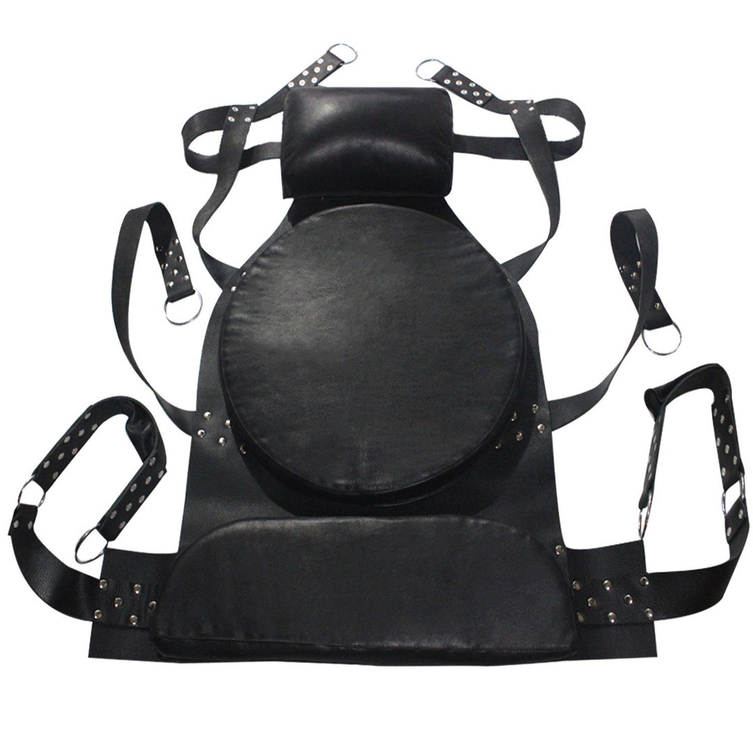 Handgemachte VIP Schwarz Leder Sex Schaukel BDSM Bondage Sling ...
