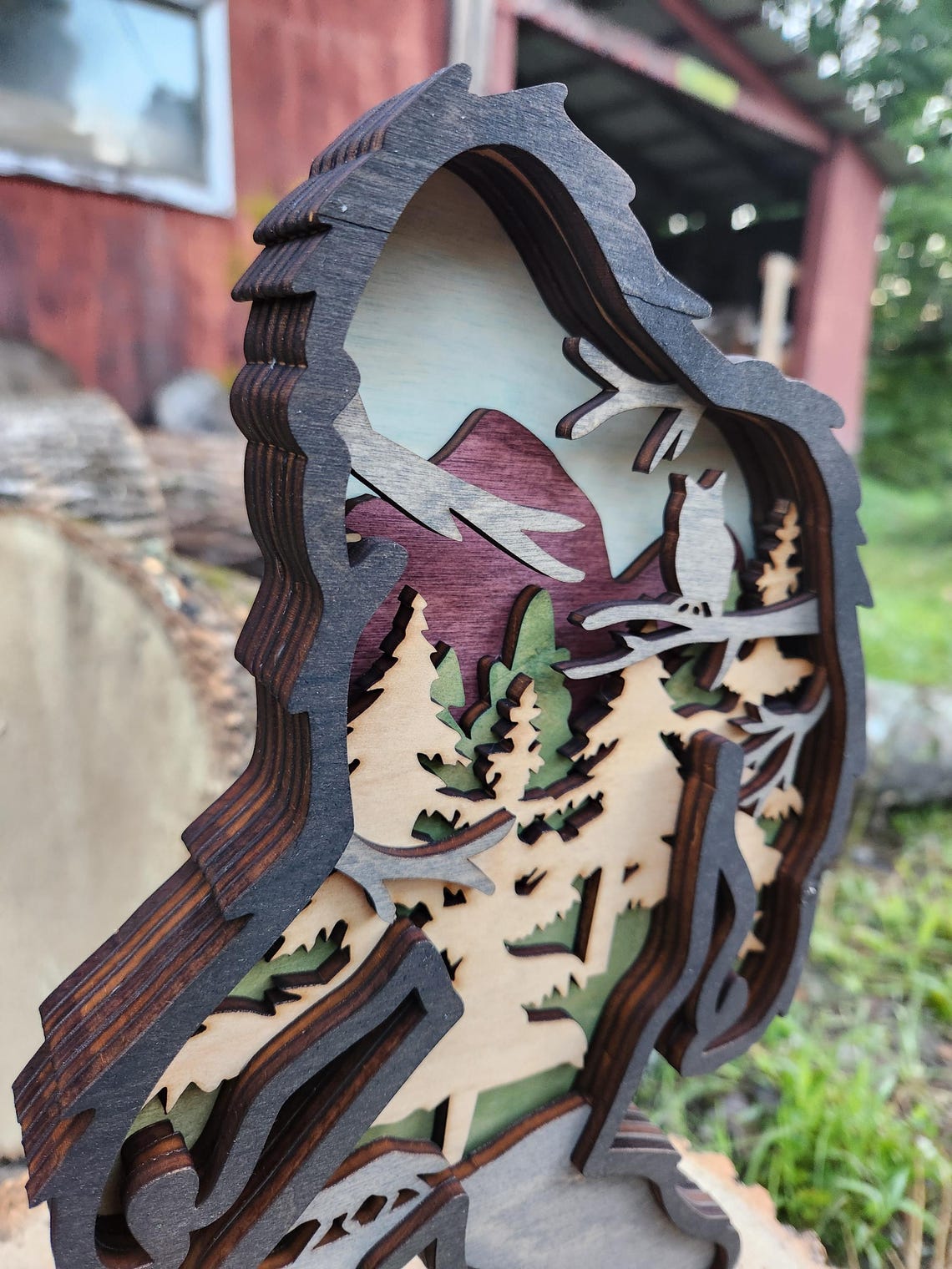 Layered Bigfoot, Bigfoot Wall Mount, 3d Bigfoot, Sasquatch, Layered ...