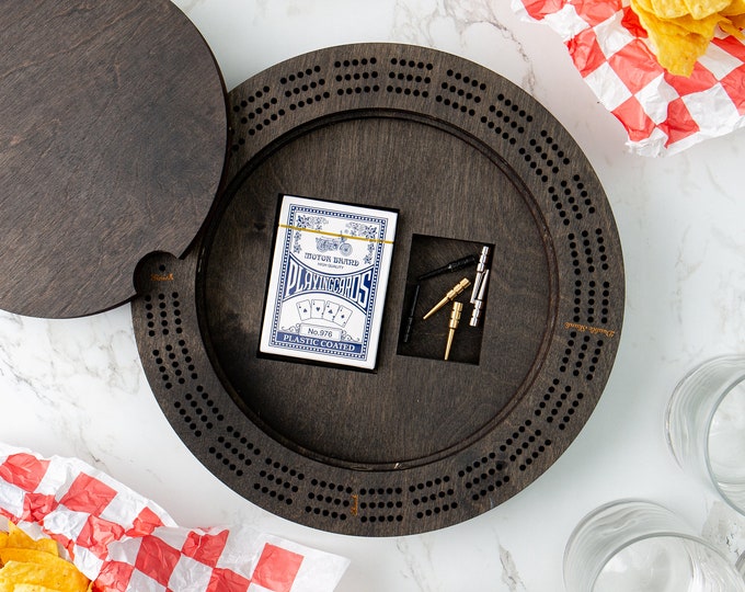 3 Track Cribbage Board, 4 Track Cribbage Board, Board Game, Engraved ...