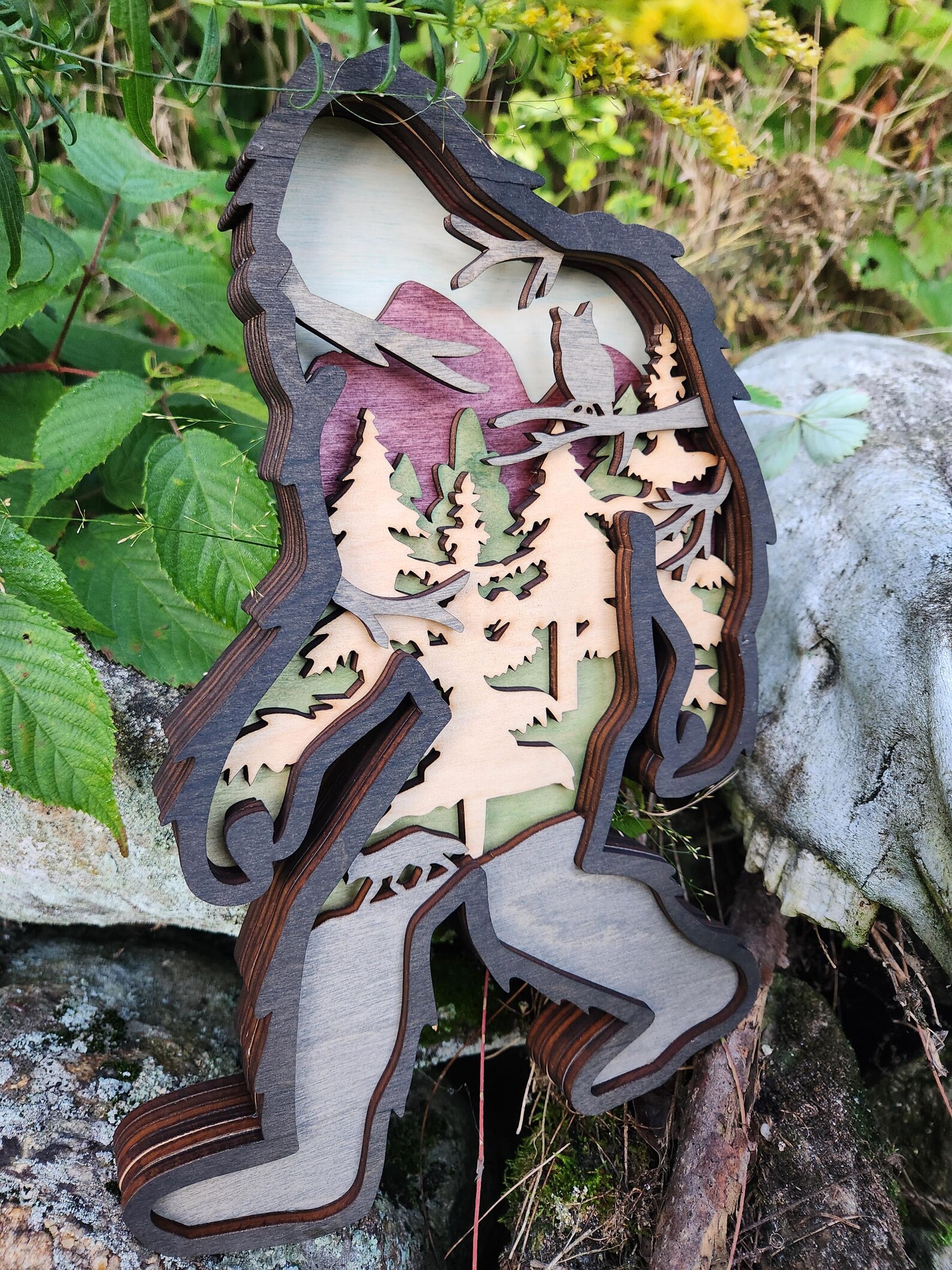 Layered Bigfoot, Bigfoot Wall Mount, 3d Bigfoot, Sasquatch, Layered ...