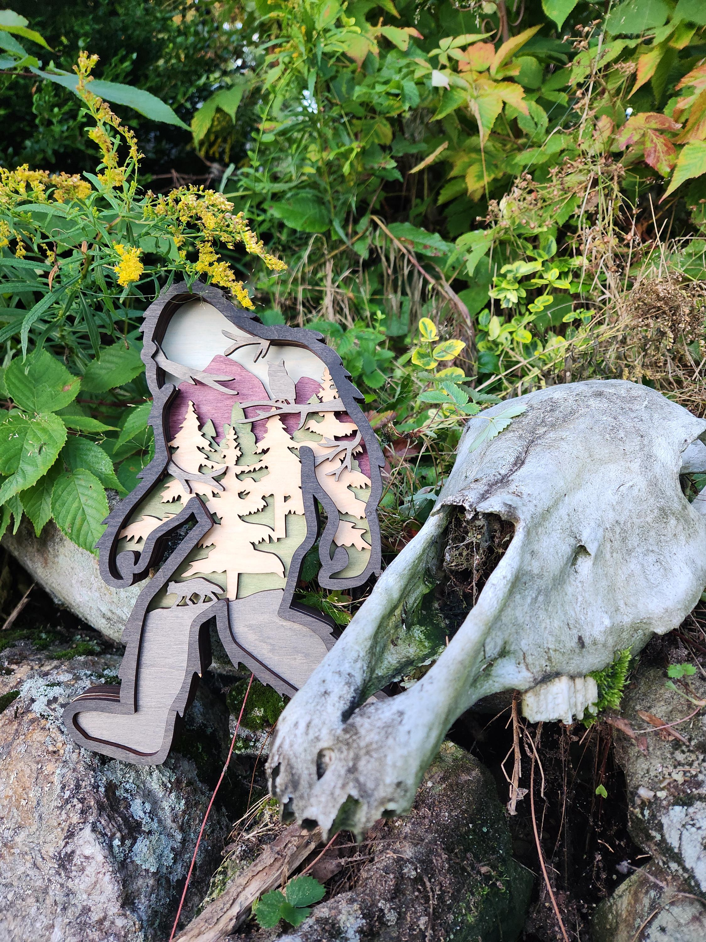 Layered Bigfoot, Bigfoot Wall Mount, 3d Bigfoot, Sasquatch, Layered ...