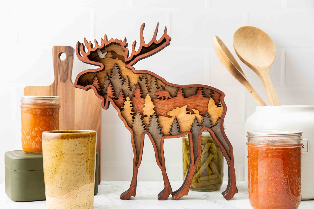 Moose Decor | Moose Wall Art | Moose Art | Moose Gift | Wall Decor ...