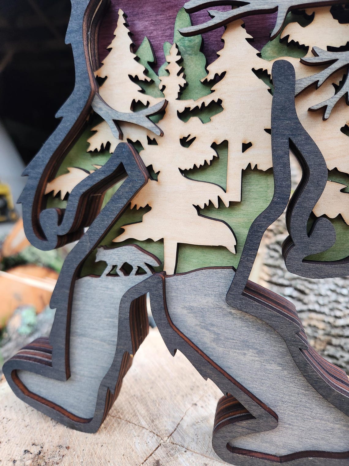 Layered Bigfoot, Bigfoot Wall Mount, 3d Bigfoot, Sasquatch, Layered ...