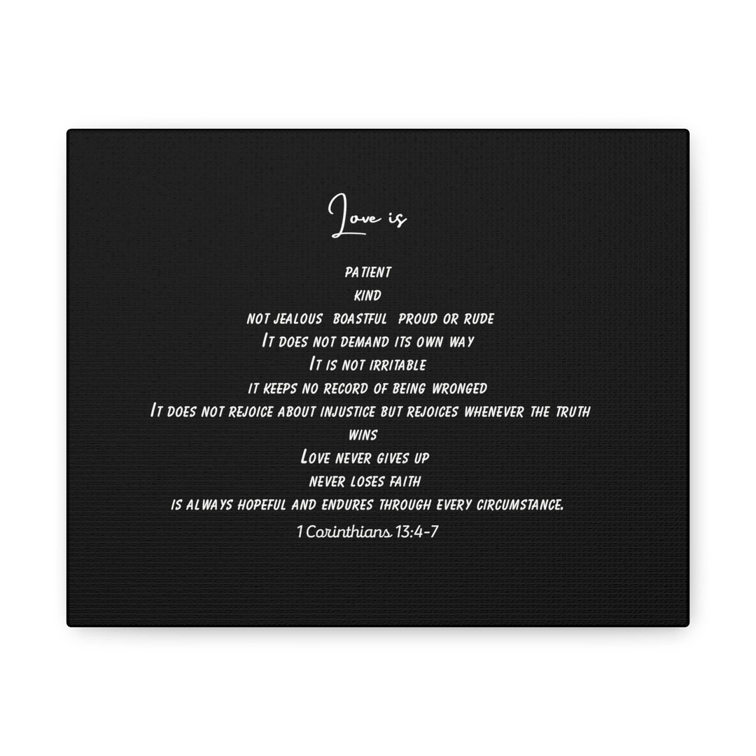 Love is 1 Corinthians 13: 4-7 Simple Print Canvas Gallery - Etsy