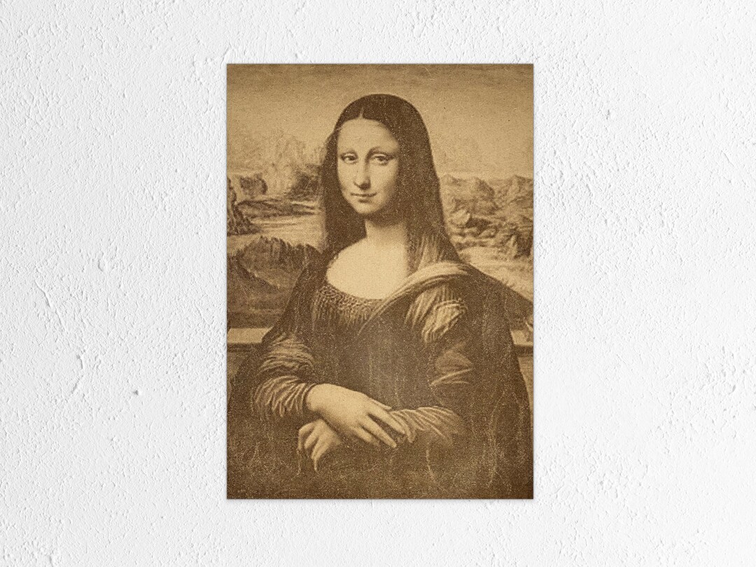 The Mona Lisa Wooden Poster - Etsy