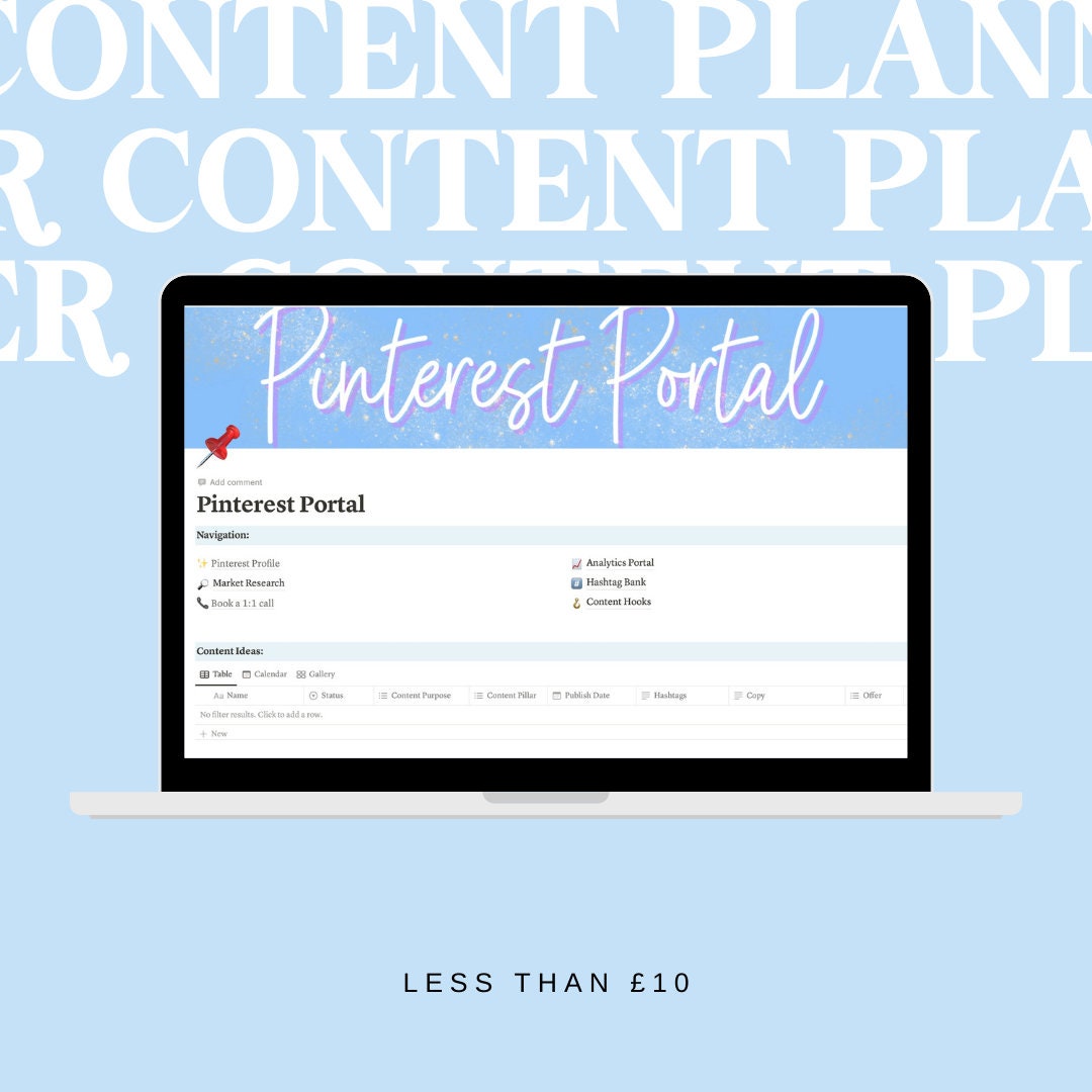 Pinterest Content Plan Pinterest Content Planner Content Planner for ...