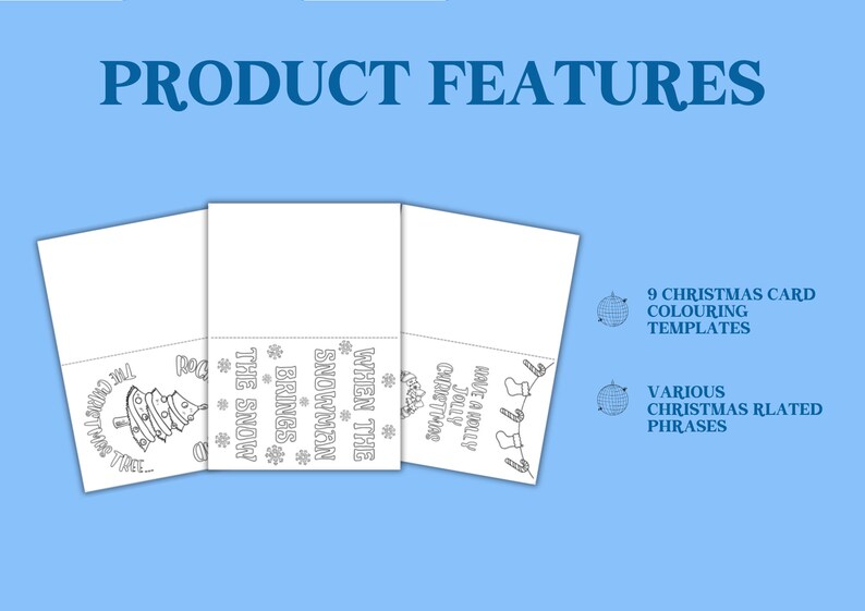 Christmas Card Colouring Templates Christmas Card Templates Christmas ...