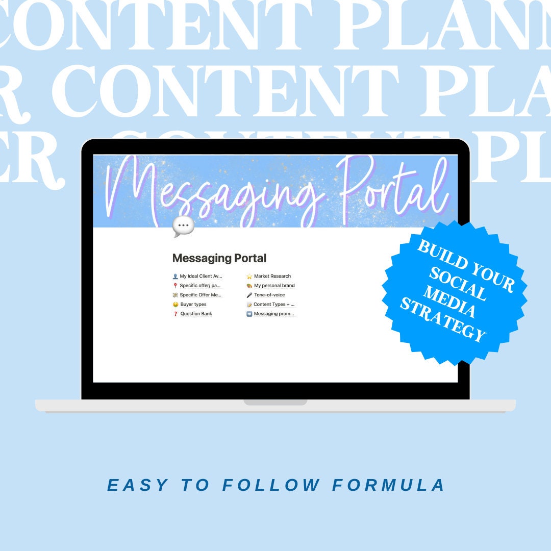Social Media Messaging Portal Social Media Strategy Clarify - Etsy