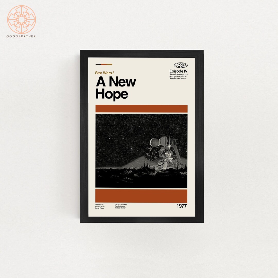 A NEW HOPE Poster Star Wars Poster Retro Movie Poster - Etsy Australia